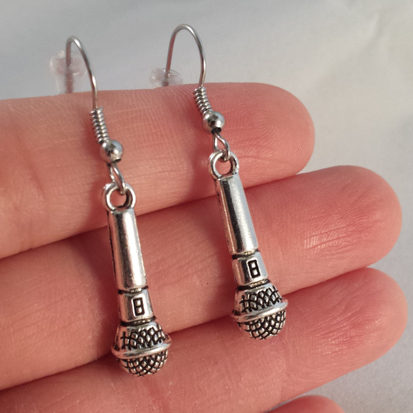 Kristy's Jewels | Jewelry | Silver Microphone Earrings Hypoallergenic ...